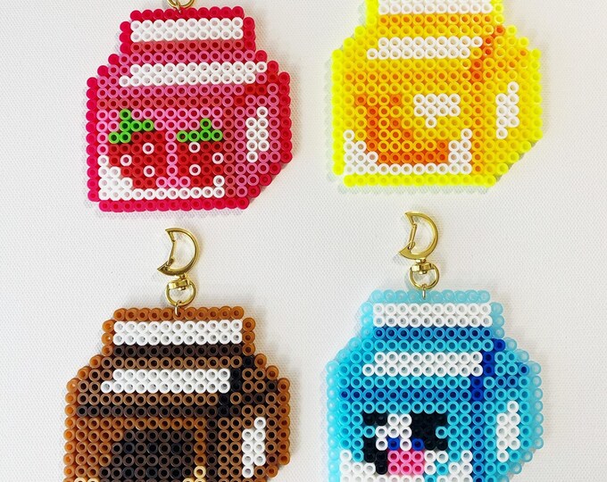 Kawaii Milk Cartons Perler Bead Wall Hanging Sprite Keychain - Etsy Canada