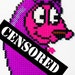 Courage the Cowardly Dog Cartoon Network Eggplant Perler Bead Wall ...