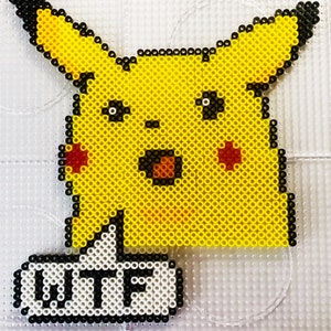 Pikachu Meme Pokémon Perler Bead Wall Hanging Sprite - Etsy