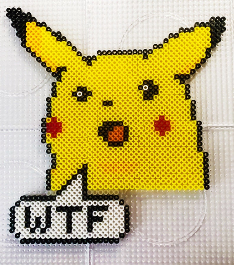 Pikachu Meme Pokémon Perler Bead Wall Hanging Sprite - Etsy