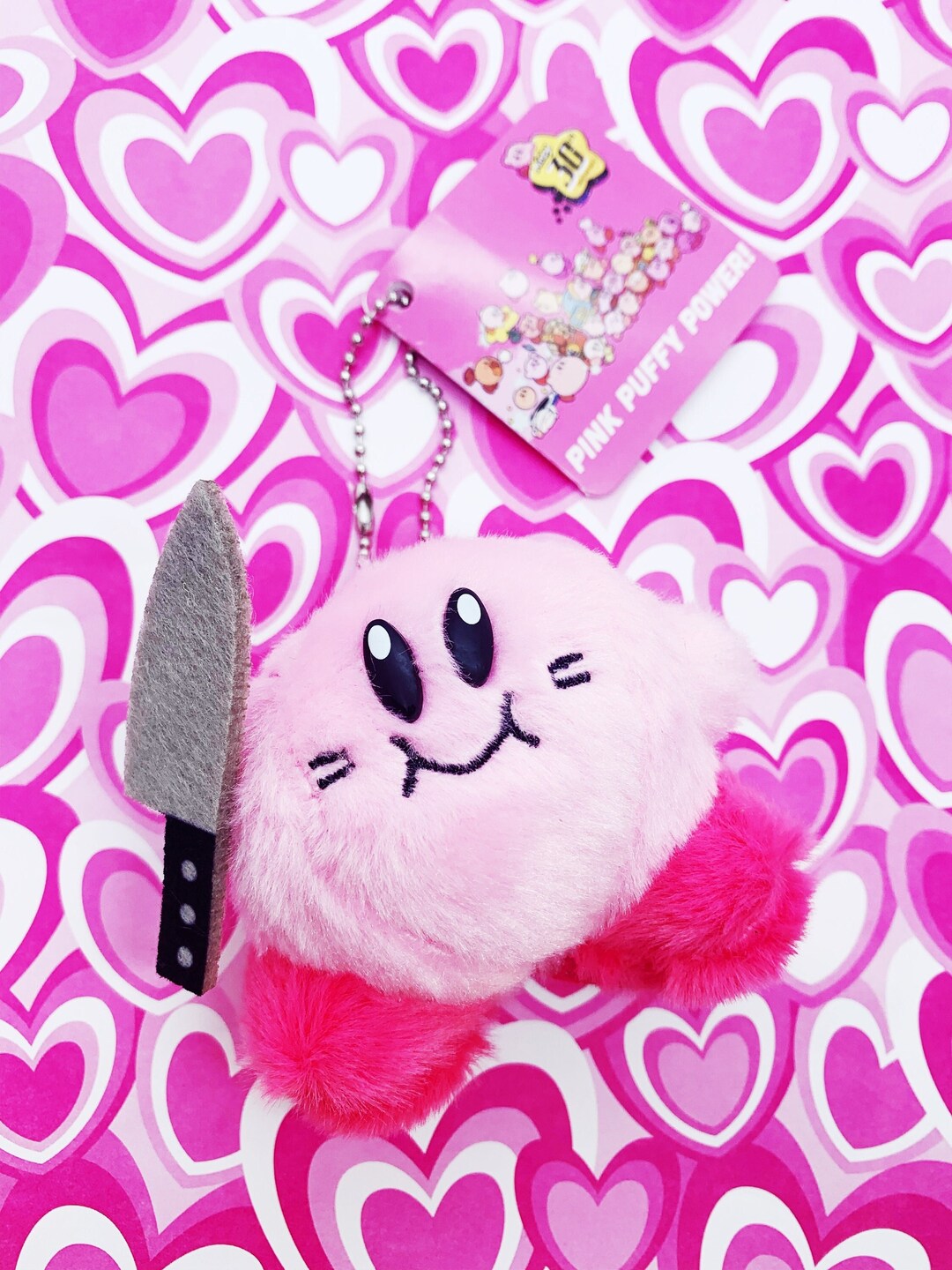 Spicy Stabby Knife Kirb Plush/plushie Keychain Kawaii - Etsy