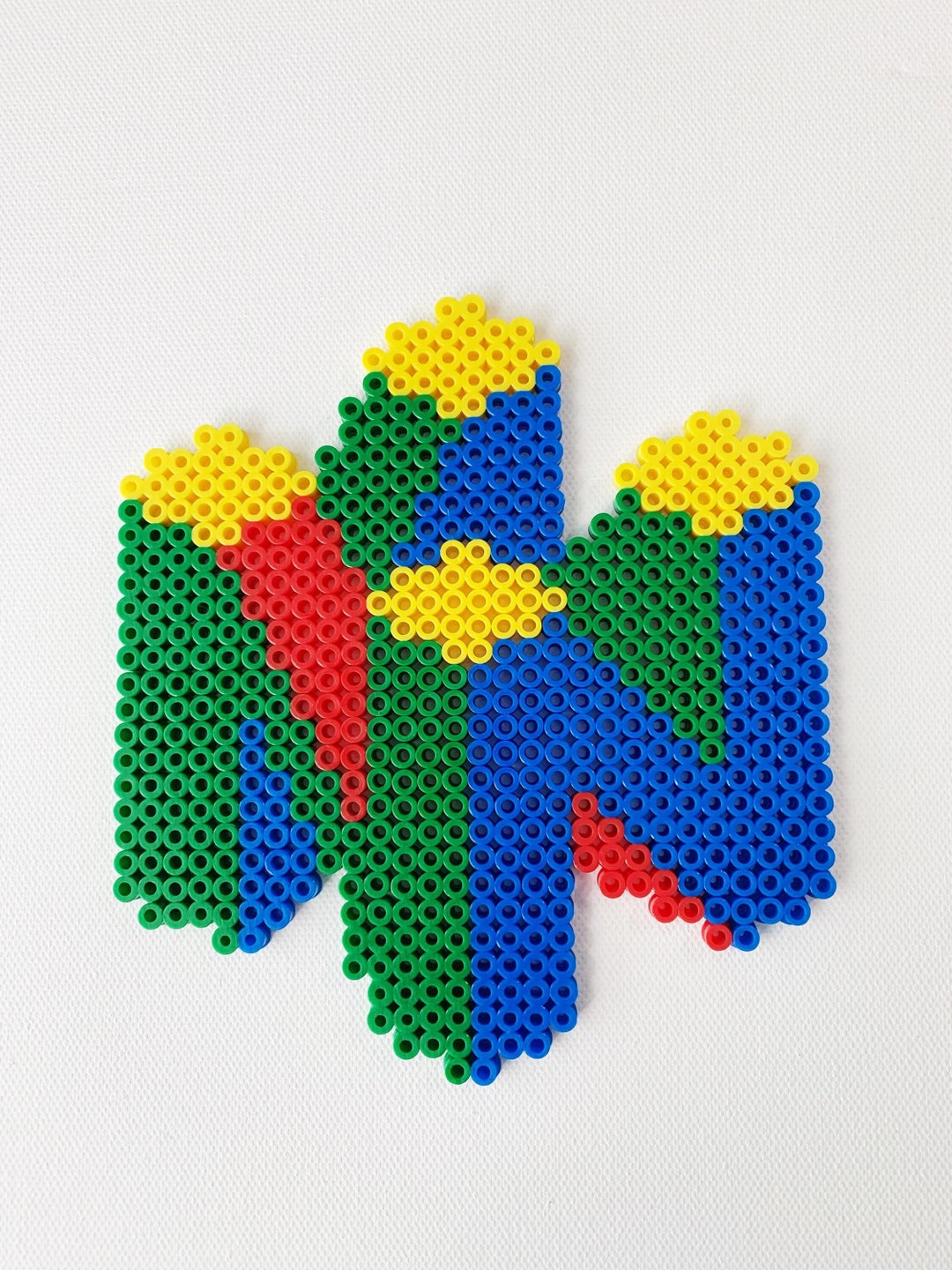 N64 Nintendo Logo Perler Bead Wall Hanging Sprite Keychain - Etsy