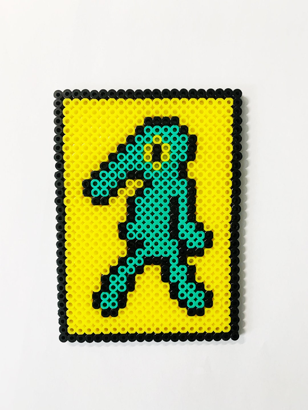 Bold and Brash Squidward Spongebob Painting Perler Bead Wall Hanging ...