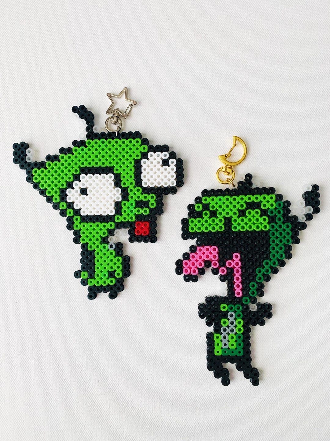 Invader Zim Gir Perler Bead Wall Hanging Sprite Keychain - Etsy