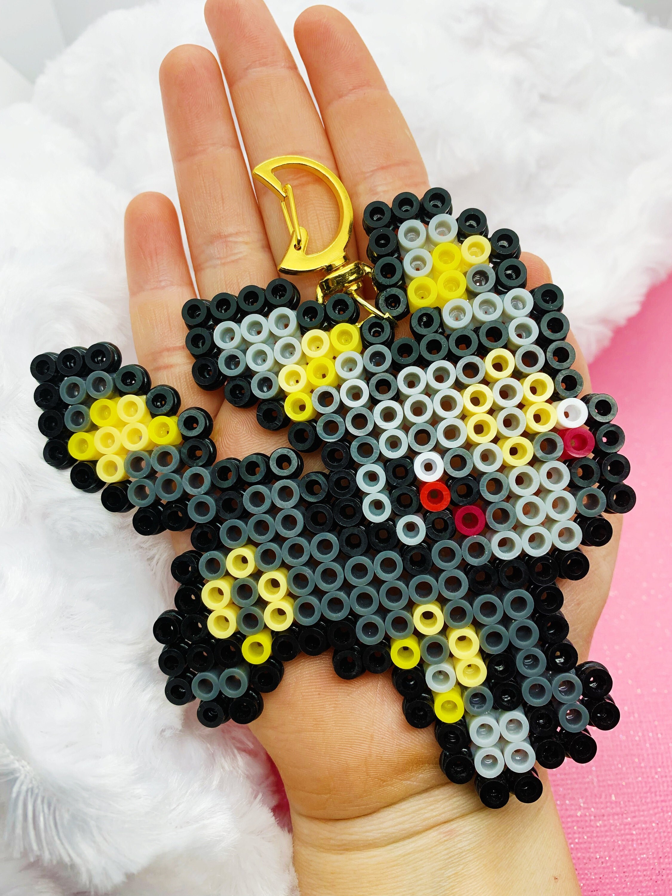Umbreon ブラッキー Pokémon Perler Bead Keychain - Etsy