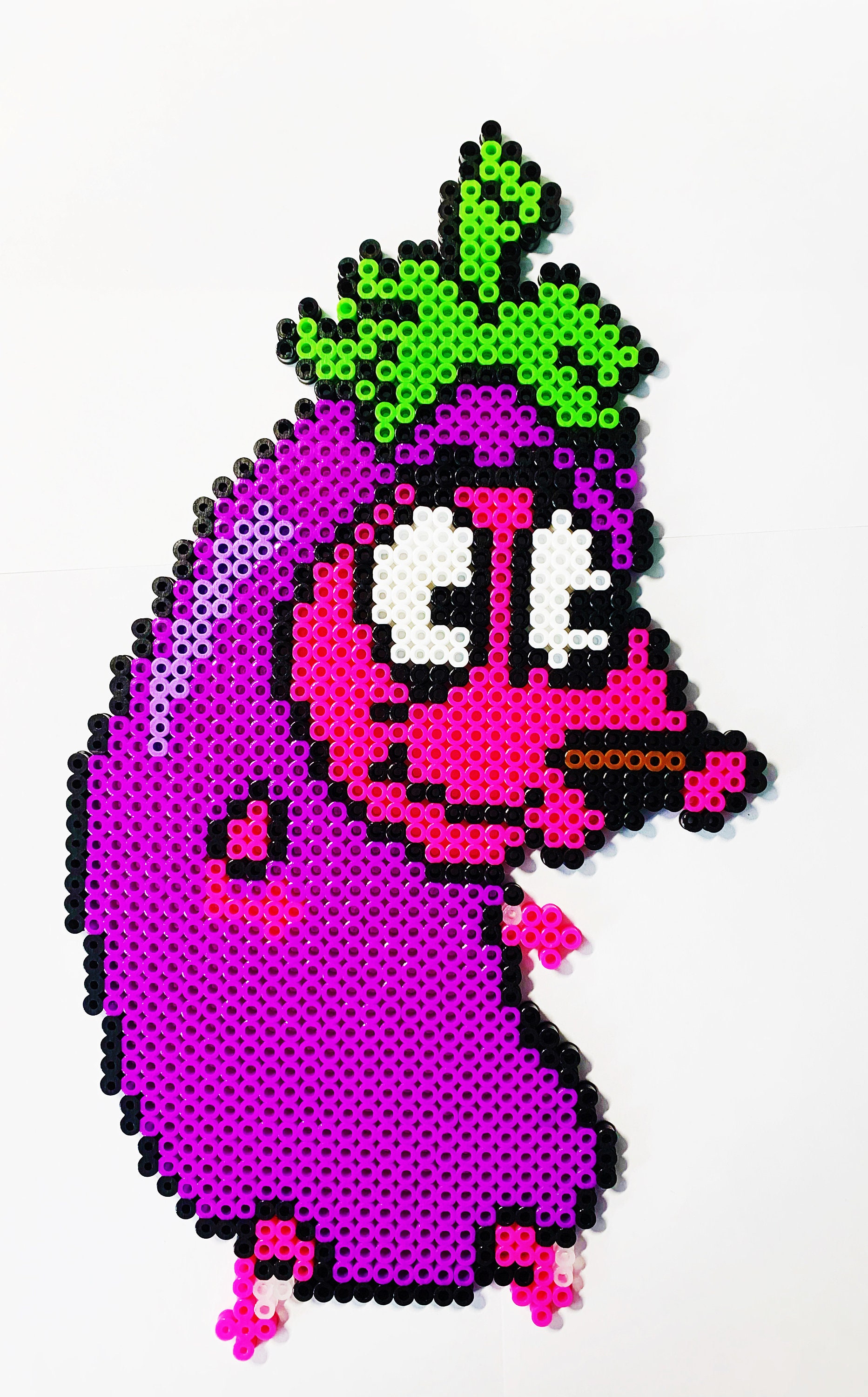 Courage the Cowardly Dog Cartoon Network Eggplant Perler Bead Wall ...