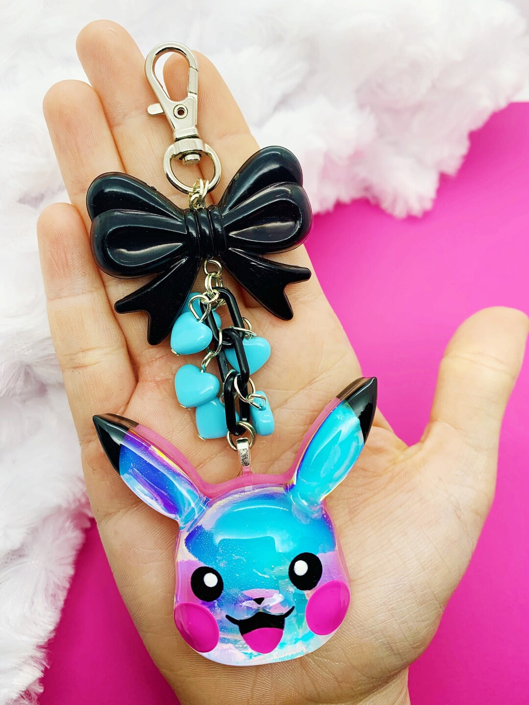 Iridescent/holographic Pika Charm blue - Etsy