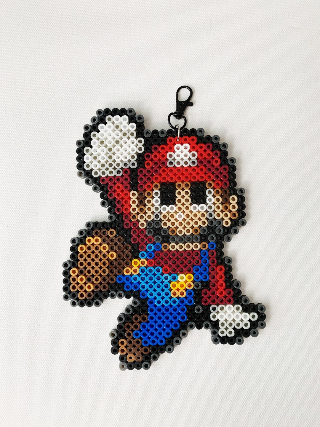 Mario and Luigi Superstar Saga Mario Jumping Perler Bead Wall Hanging ...