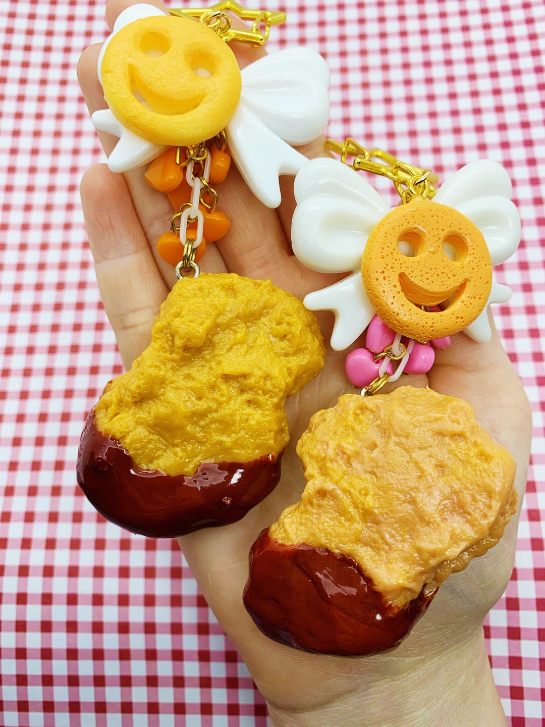 Chicken Nugget Charm BBQ Dunked - Etsy