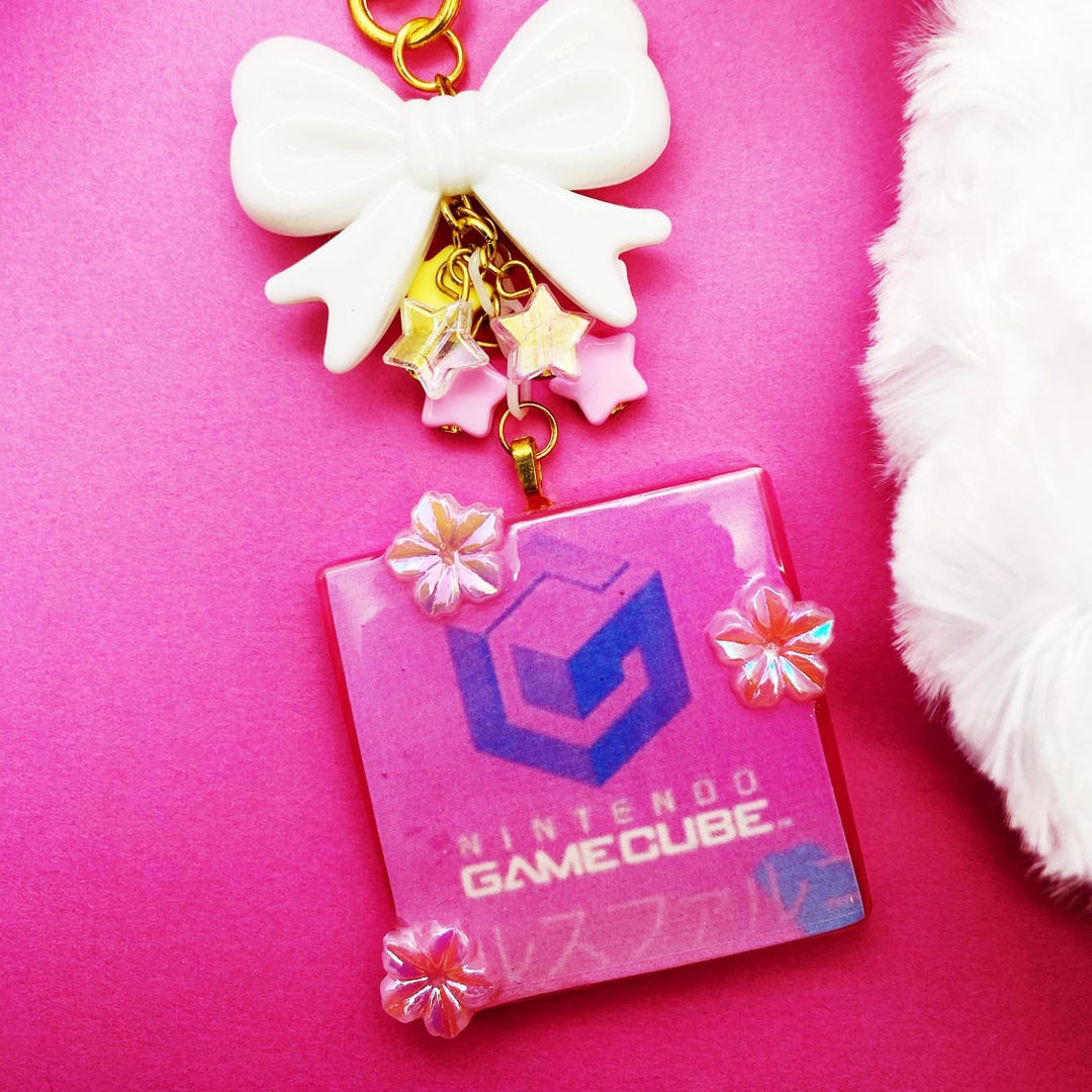 Nintendo Gamecube Pink Vaporwave Charm Keychain - Etsy