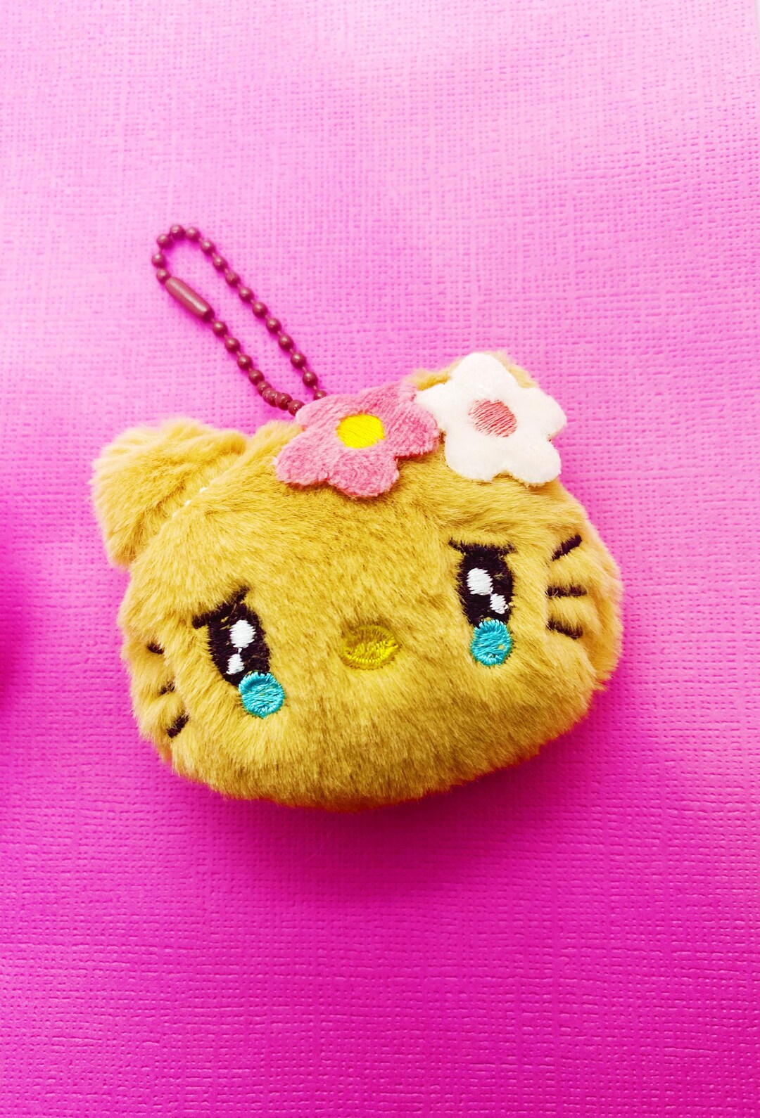 Hello Kitty Mini Hawaiian Crying Head Plush/plushie Keychain Kawaii - Etsy