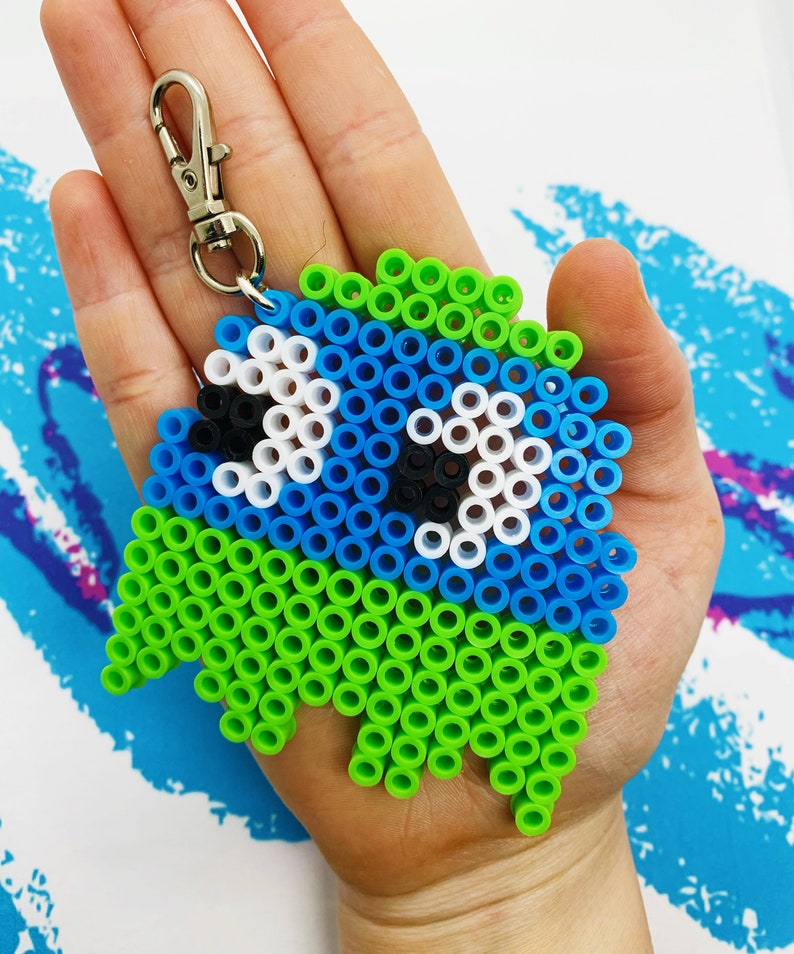 Teenage Mutant Pac-man Perler Bead Keychains - Etsy