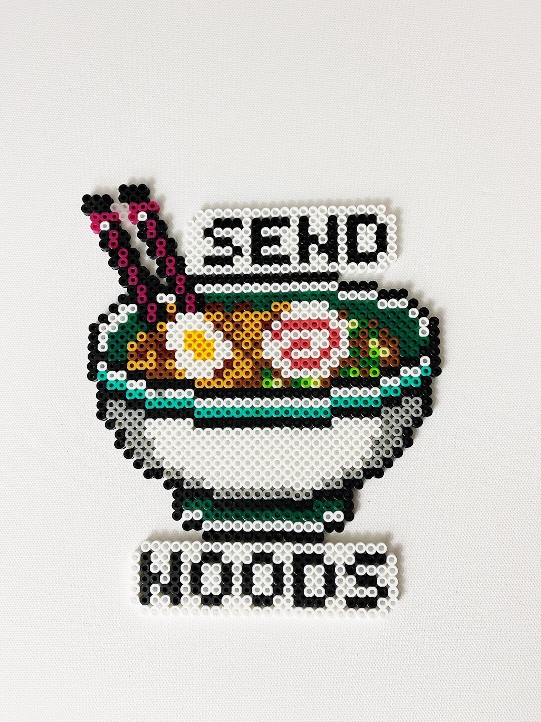 Send Nudes Ramen Perler Bead Wall Hanging Sprite - Etsy