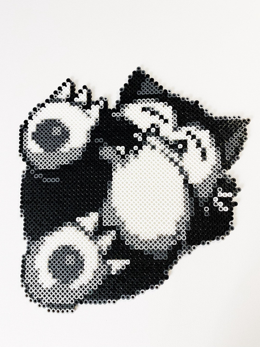 Pokémon Sleeping Snorlax Black and White Perler Bead Wall Hanging ...
