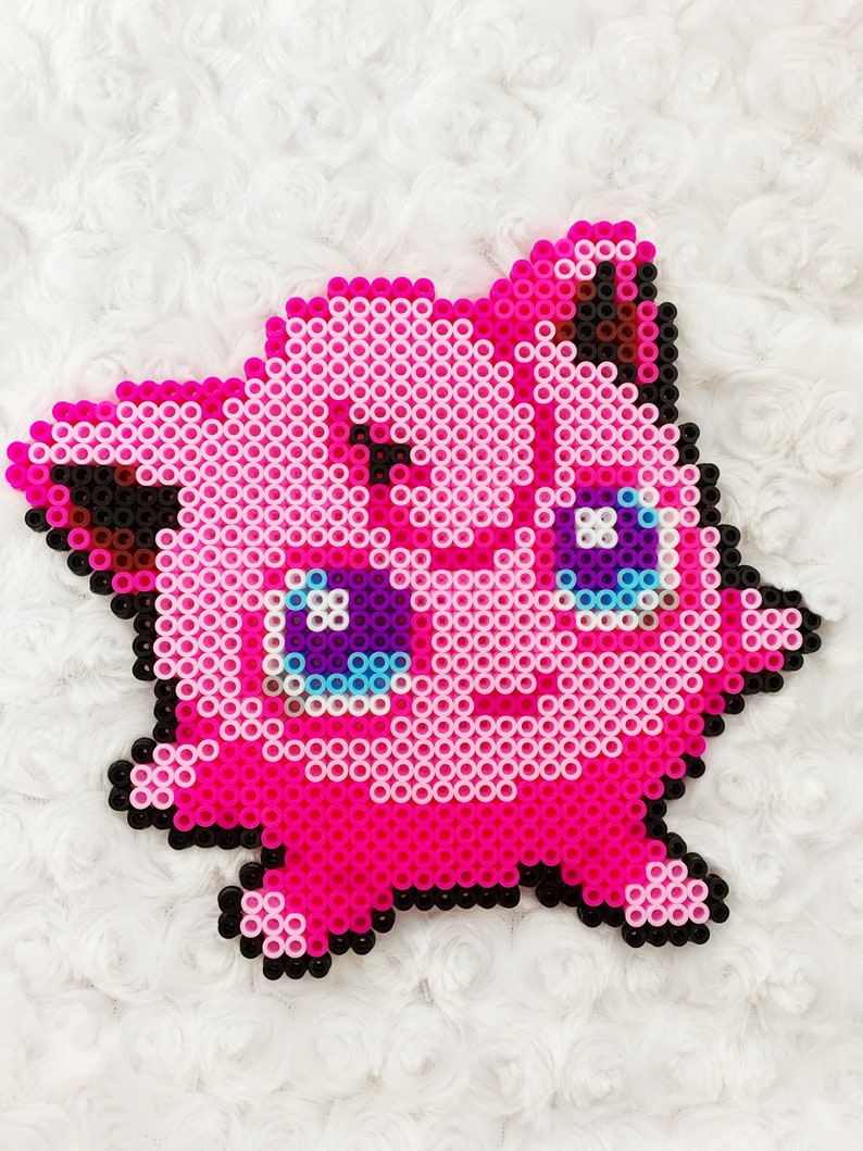 Jigglypuff Pokémon Perler Bead Wall Hanging Sprite - Etsy
