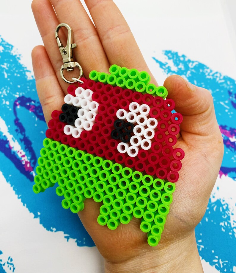 Teenage Mutant Pac-man Perler Bead Keychains - Etsy