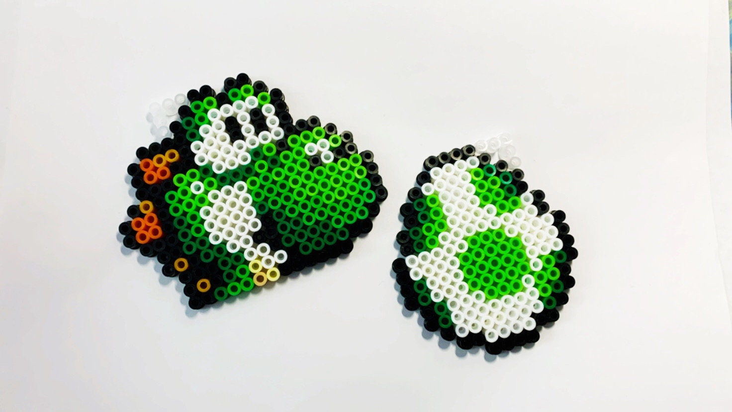 Nintendo Mario Yoshi Perler Bead and Egg Perler Bead Keychains - Etsy