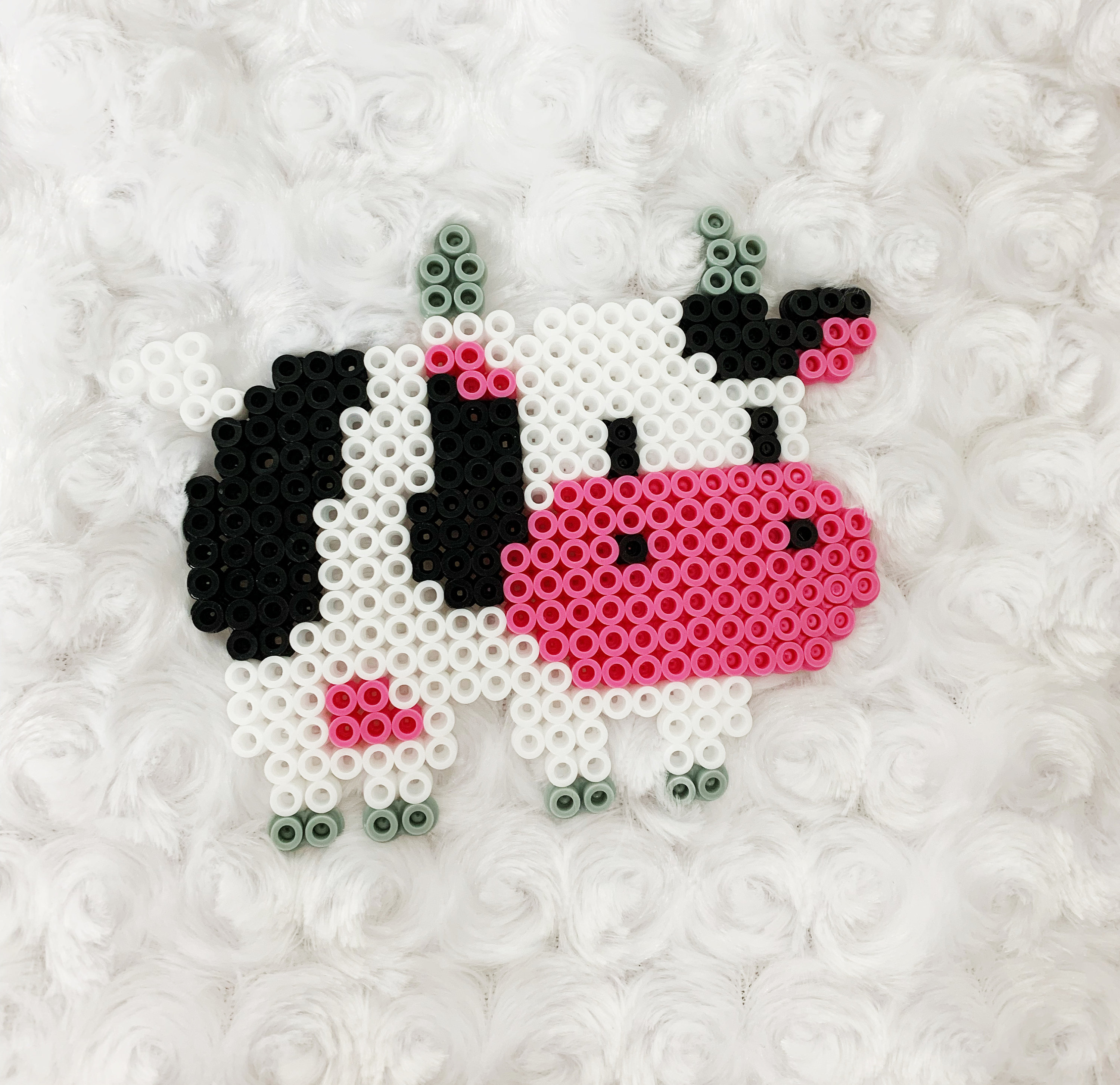 Harvest Moon Cow Perler Bead Art Piece Wall Hanging Sprite - Etsy