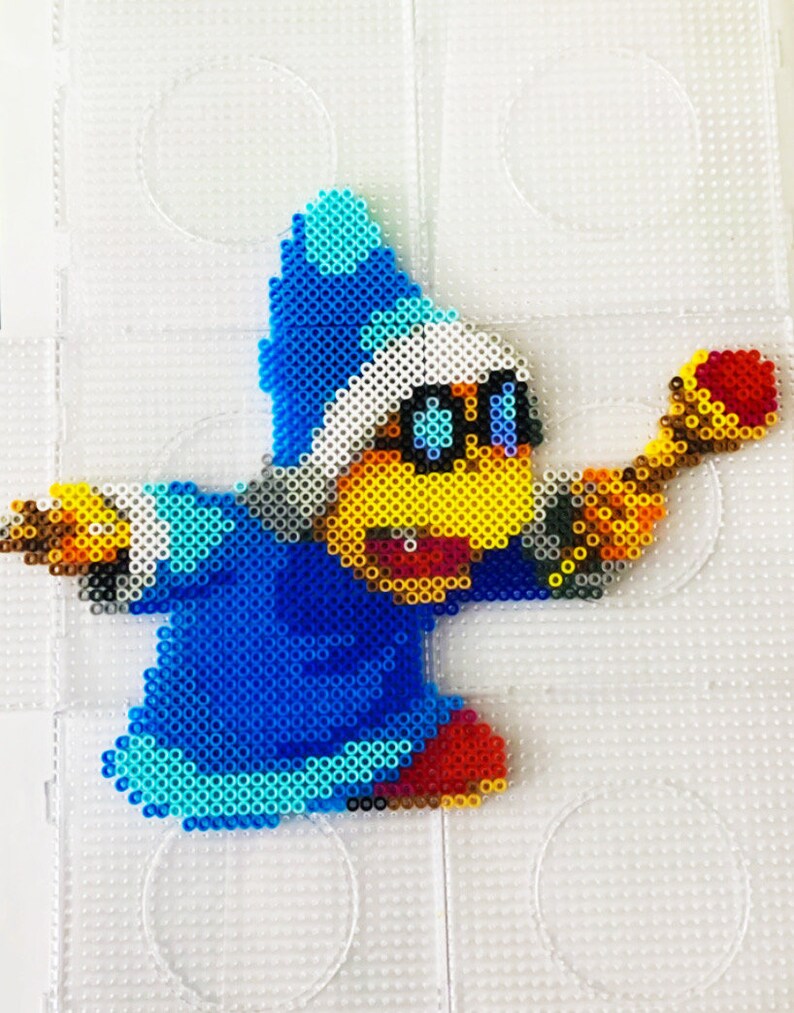 Super Mario Kamek Perler Bead Wall Hanging Sprite - Etsy