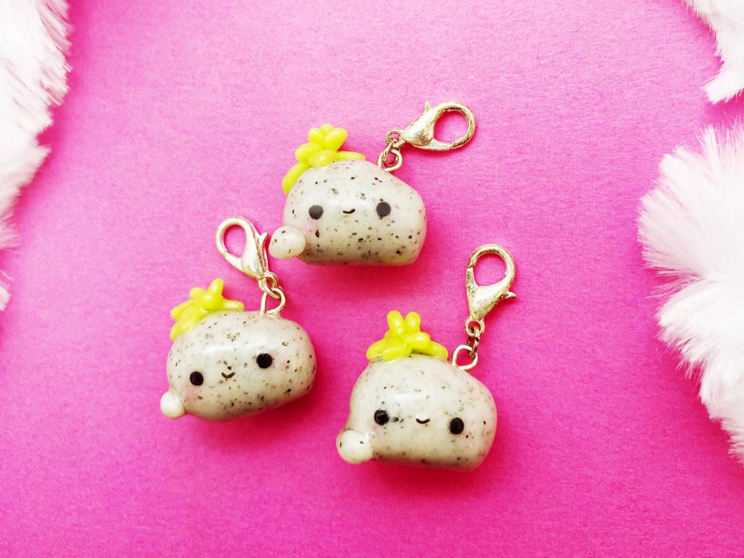 Pet Rock Polymer Clay Charm Kawaii - Etsy