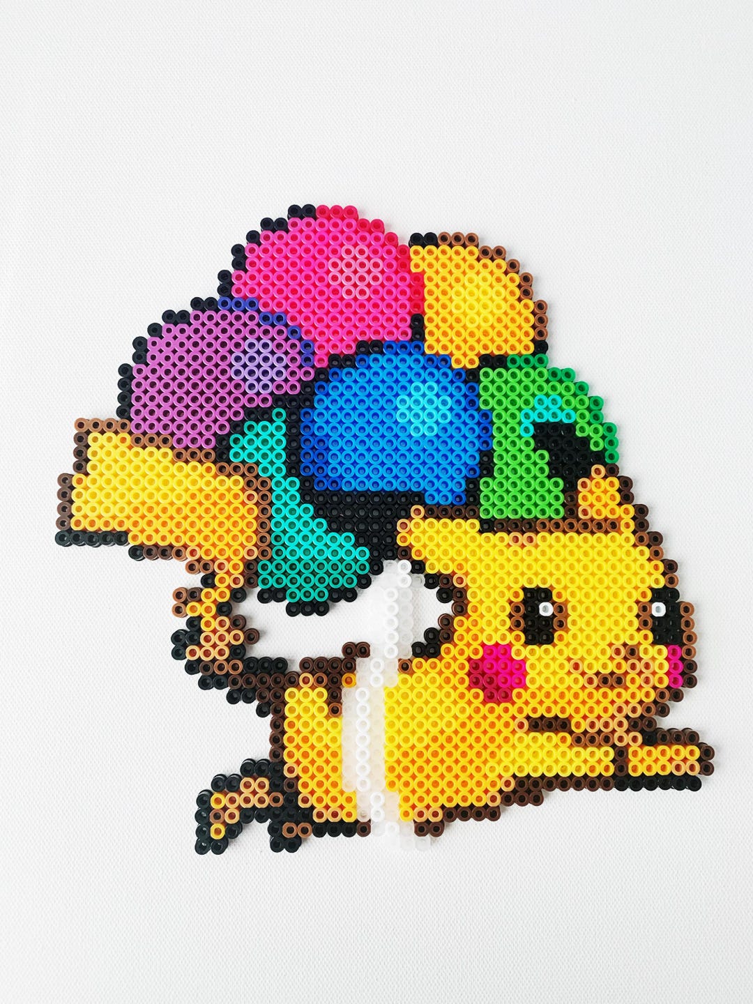 Floating Rainbow Balloon Pikachu Pokémon Perler Bead Wall Hanging ...