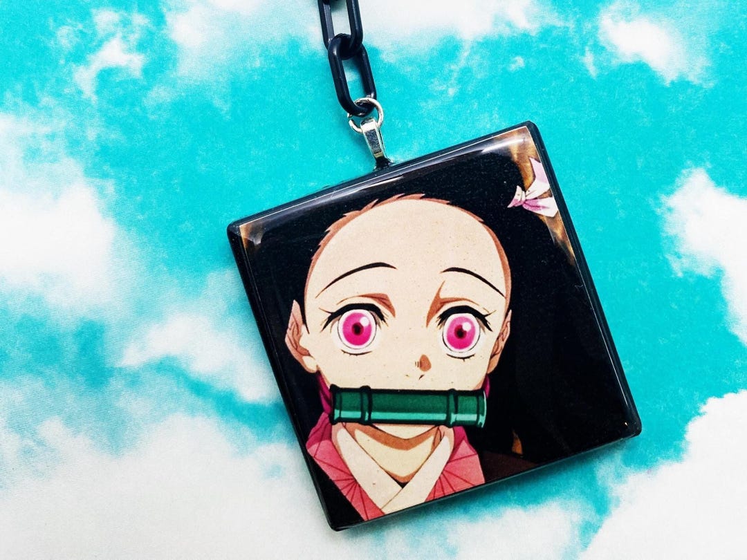 Demon Slayer: Kimetsu No Yaiba Nezuko Face Charm Keychain - Etsy