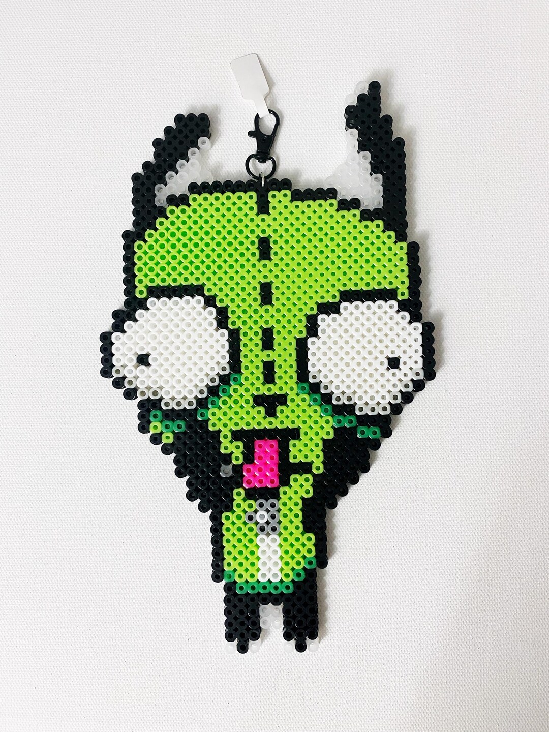 Invader Zim Gir Dog Costume Shocked Face Perler Bead Wall Hanging ...