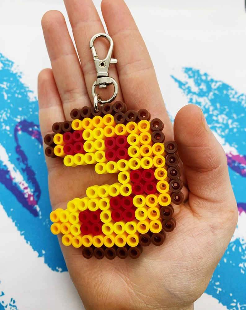 Teenage Mutant Pac-man Perler Bead Keychains - Etsy