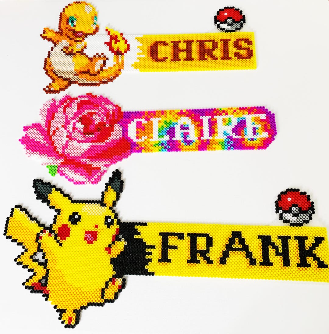 Custom Perler Bead Name Signs Wall Decor Sprite - Etsy