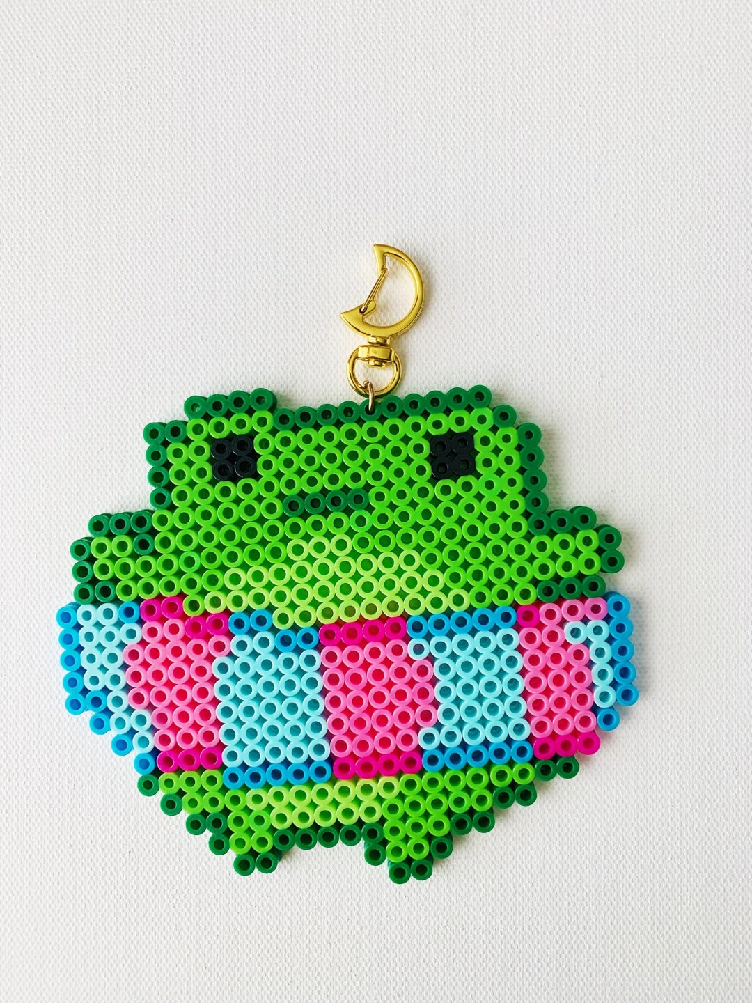 Summer Derp Frog Perler Bead Wall Hanging Sprite Keychain Kawaii - Etsy
