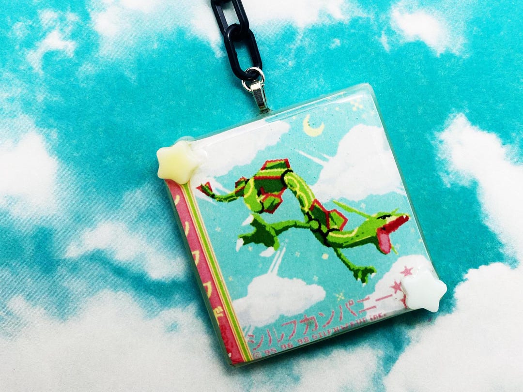 Pokémon Legendary Rayquaza Japanese Sky Dreams Charm Keychain - Etsy