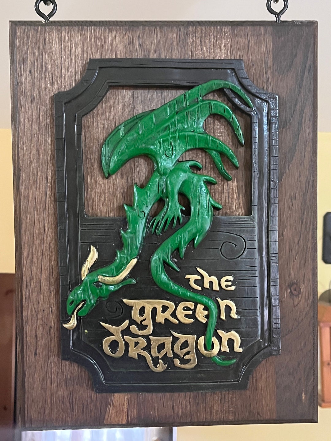 The Green Dragon Tavern Sign With Hanging Bracket - Etsy