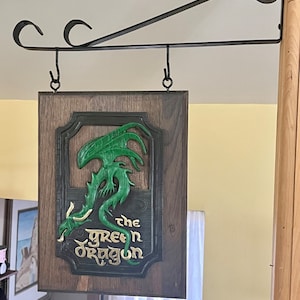 The Green Dragon Tavern Sign With Hanging Bracket - Etsy