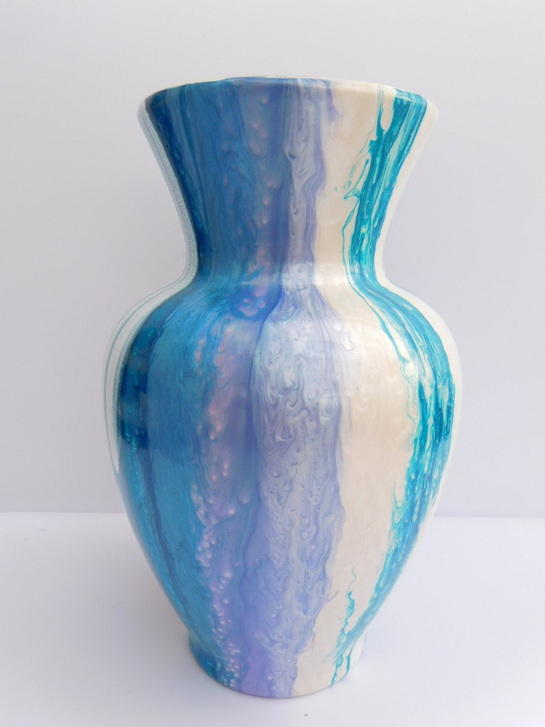 Colour Variety Ceramic Medium Vase. Hand Painted Modern Art - Etsy UK