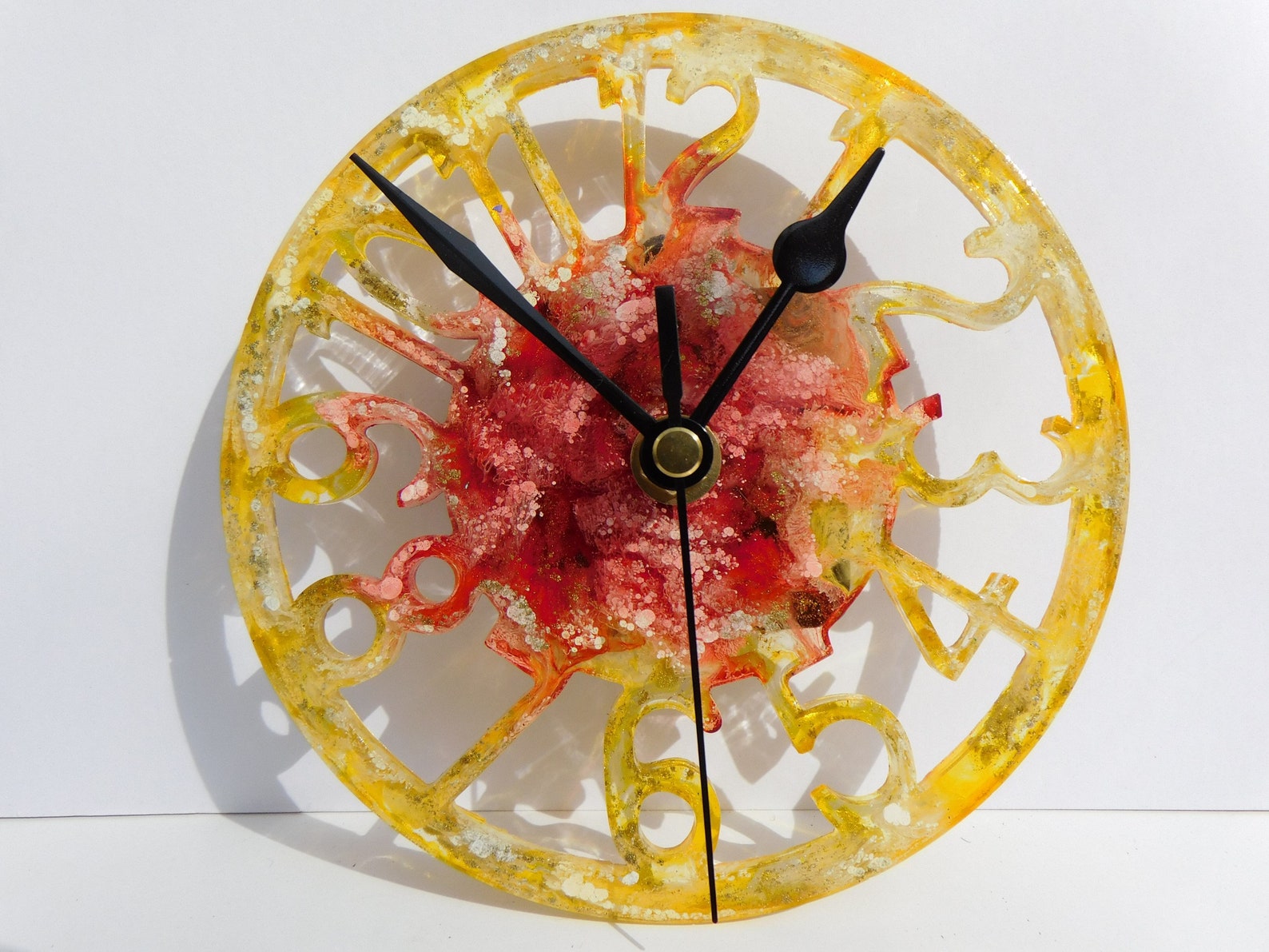 Colour Variety Original Clock 14.5cm Silent Resin Wall Clock - Etsy UK