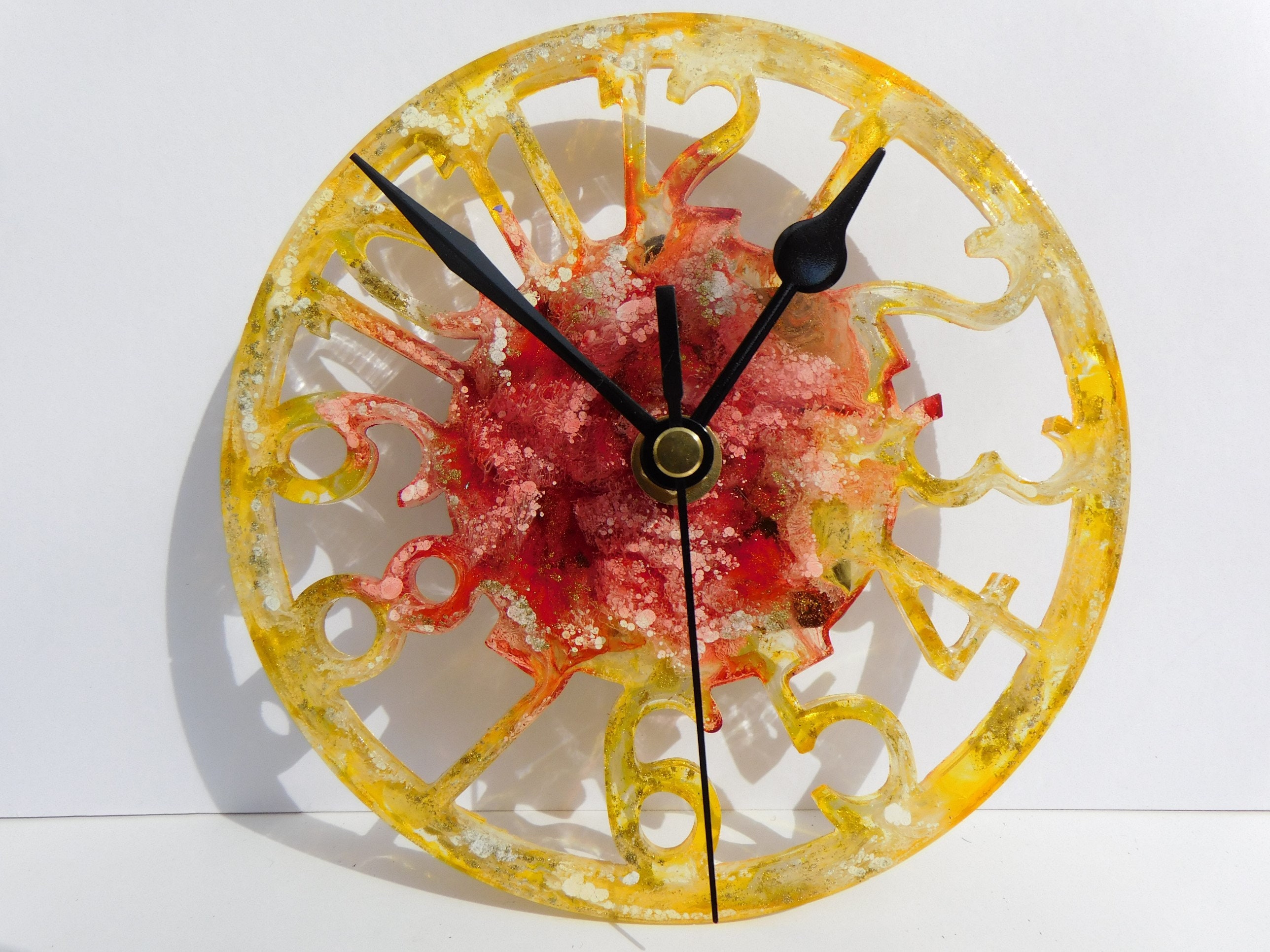 Colour Variety Original Clock 14.5cm Silent Resin Wall Clock - Etsy UK