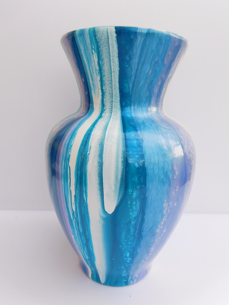 Colour Variety Ceramic Medium Vase. Hand Painted Modern Art - Etsy UK