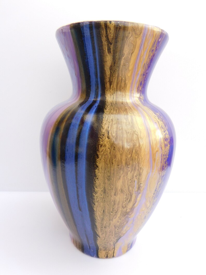 Colour Variety Ceramic Medium Vase. Hand Painted Modern Art - Etsy UK