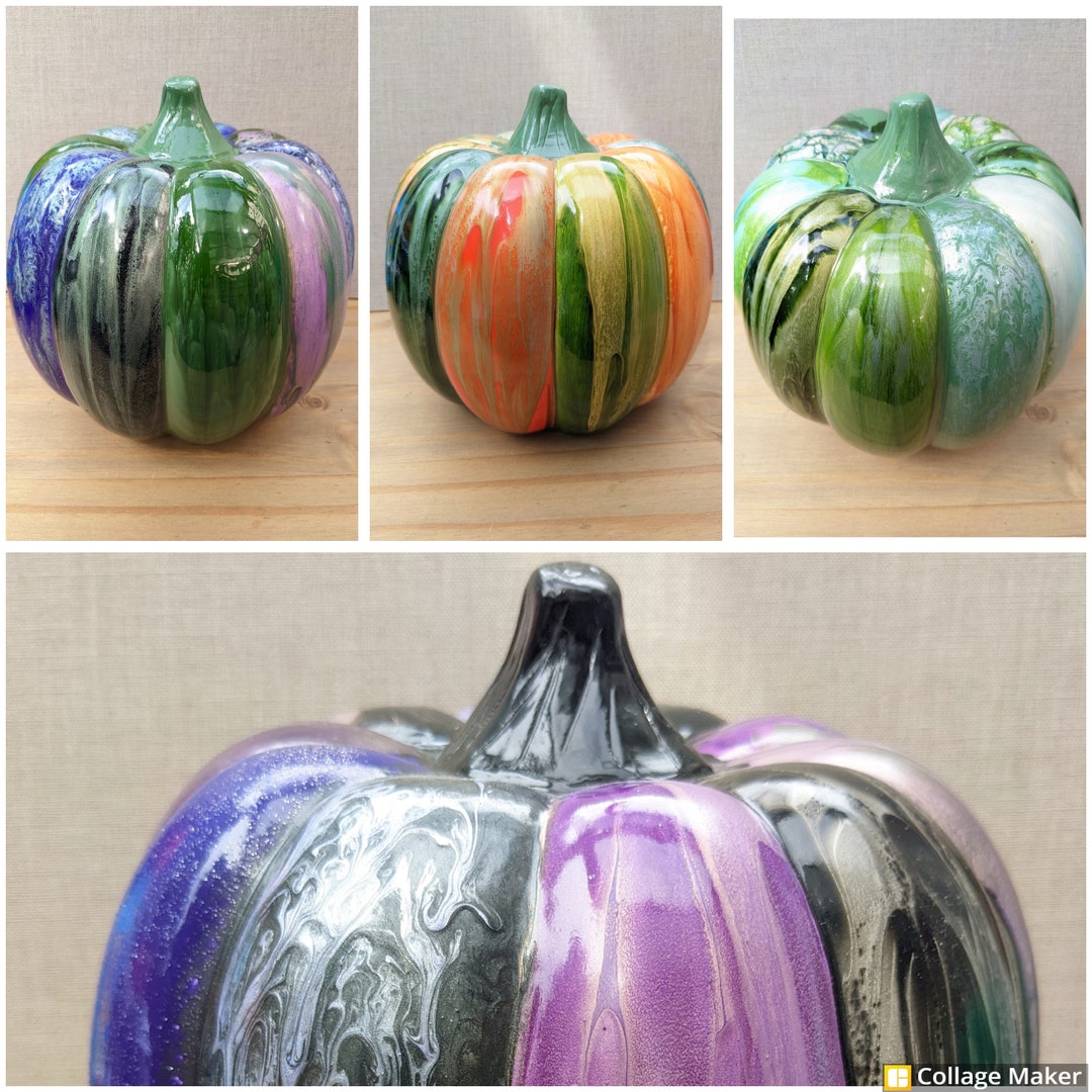 Grande décoration de citrouille d'Halloween en céramique, décor de ...