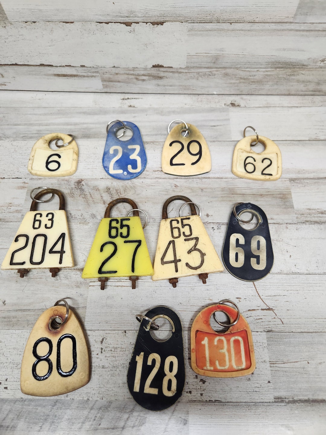 Vintage Cow Tag / Cattle Tag / Rustic Livestock Marker / Large ...