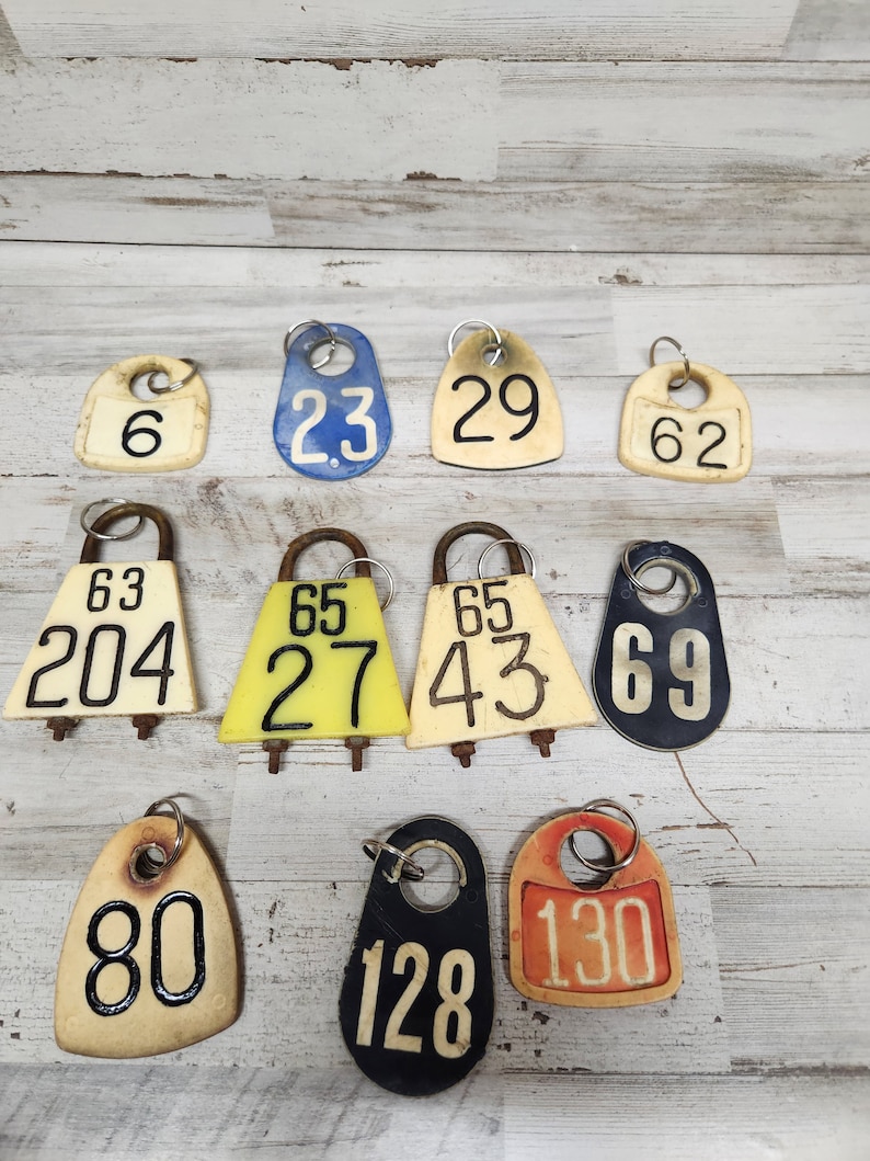 Vintage Cow Tag / Cattle Tag / Rustic Livestock Marker / Large ...