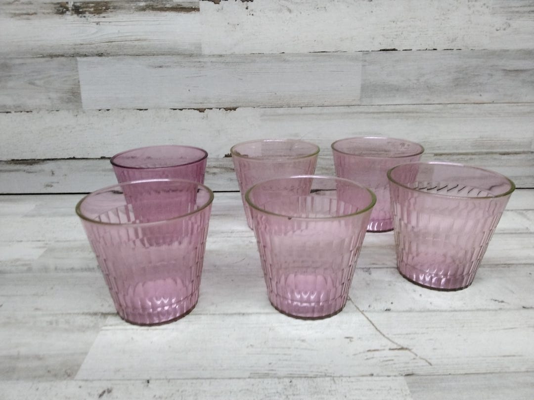 Vintage Plastic Tumblers 6 Oatmeal Glasses / Vintage Oatmeal Glasses - Etsy