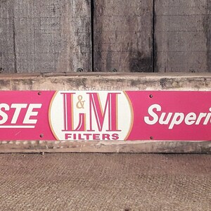 Vintage L&M Liggett Myers Tobacco Company Cigarette Sign Advertising on ...