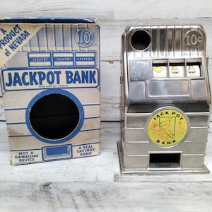 Slot Machine Coin Bank / Reno Plastic Mfg Co Sparks, Nevada / Jackpot ...