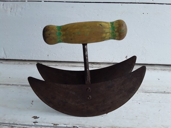 Primitive Wooden Handle Chopper Farmhouse Kitchen County | Etsy