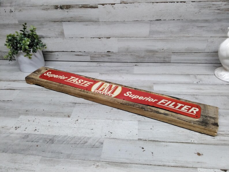 Vintage L&M Liggett Myers Tobacco Company Cigarette Sign Advertising on ...