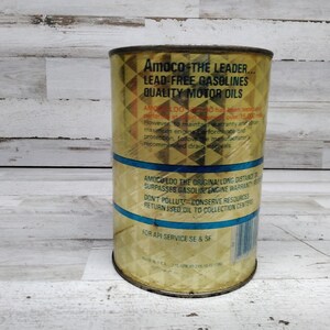 Vintage Amoco LDO 10W-40 Motor Oil Quart Can / Advertising Amoco Oil ...