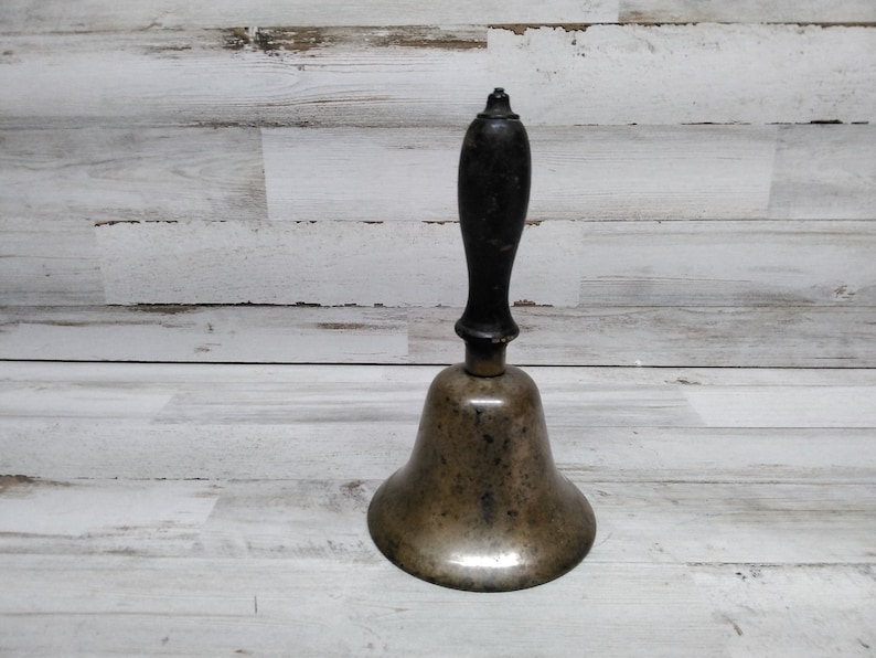 Antique Brass School Bell / School Bells / Teacher's Bell / Class Bell ...