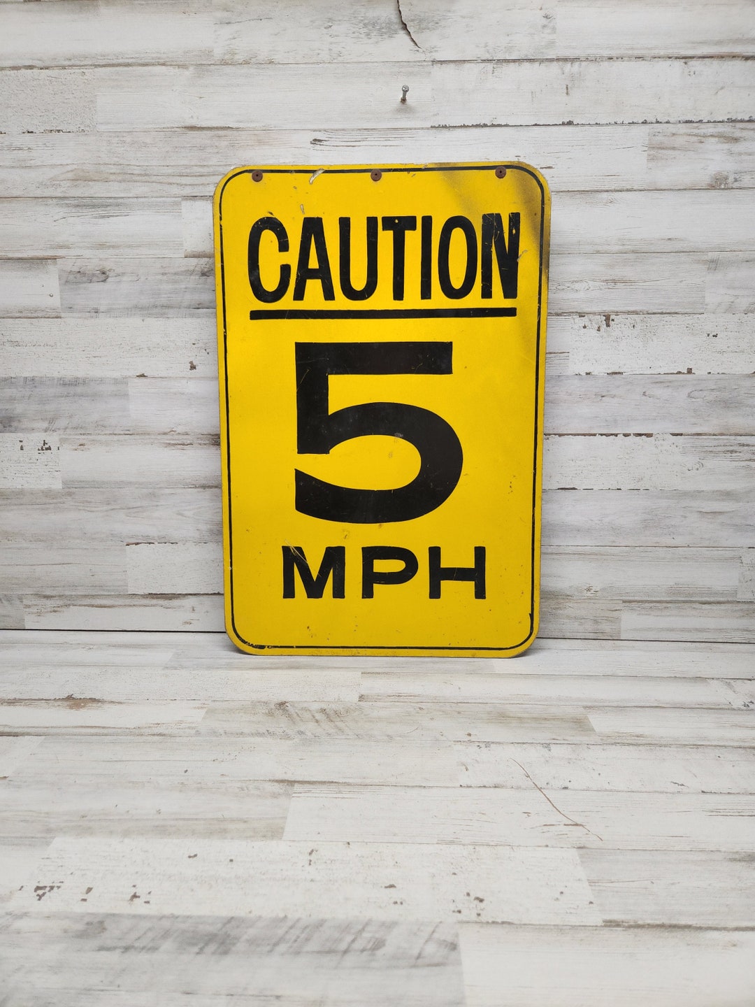 Authentic Speed Limit Caution 5 MPH Road Sign / Vintage Road Signs ...
