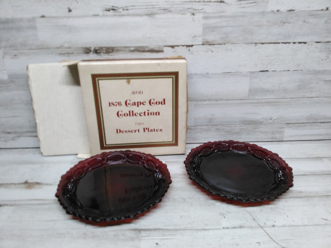 Nos Avon Cape Cod Dessert Plates / Set of E Dessert Plates/ Vintage ...